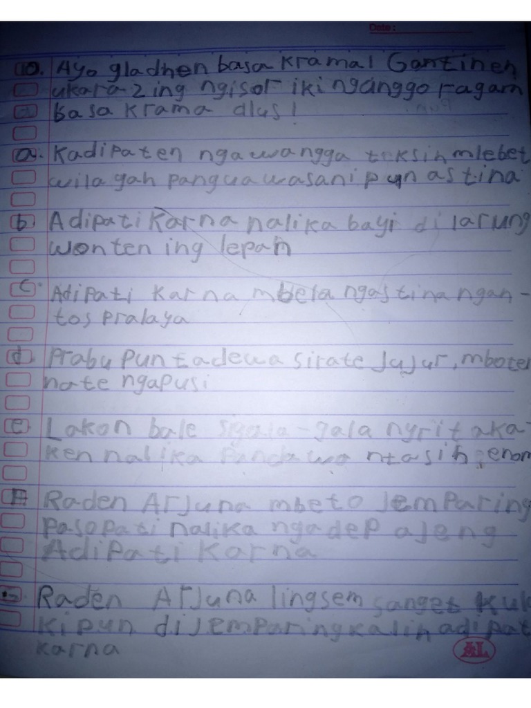 Tugas Bahasa Jawa Krama Alus | PDF