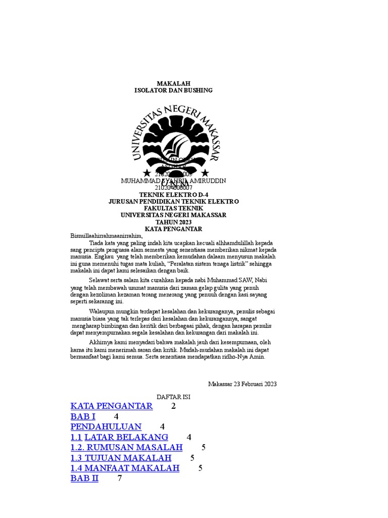Fungsi dan Prinsip Kerja Isolator dan Bushing | PDF