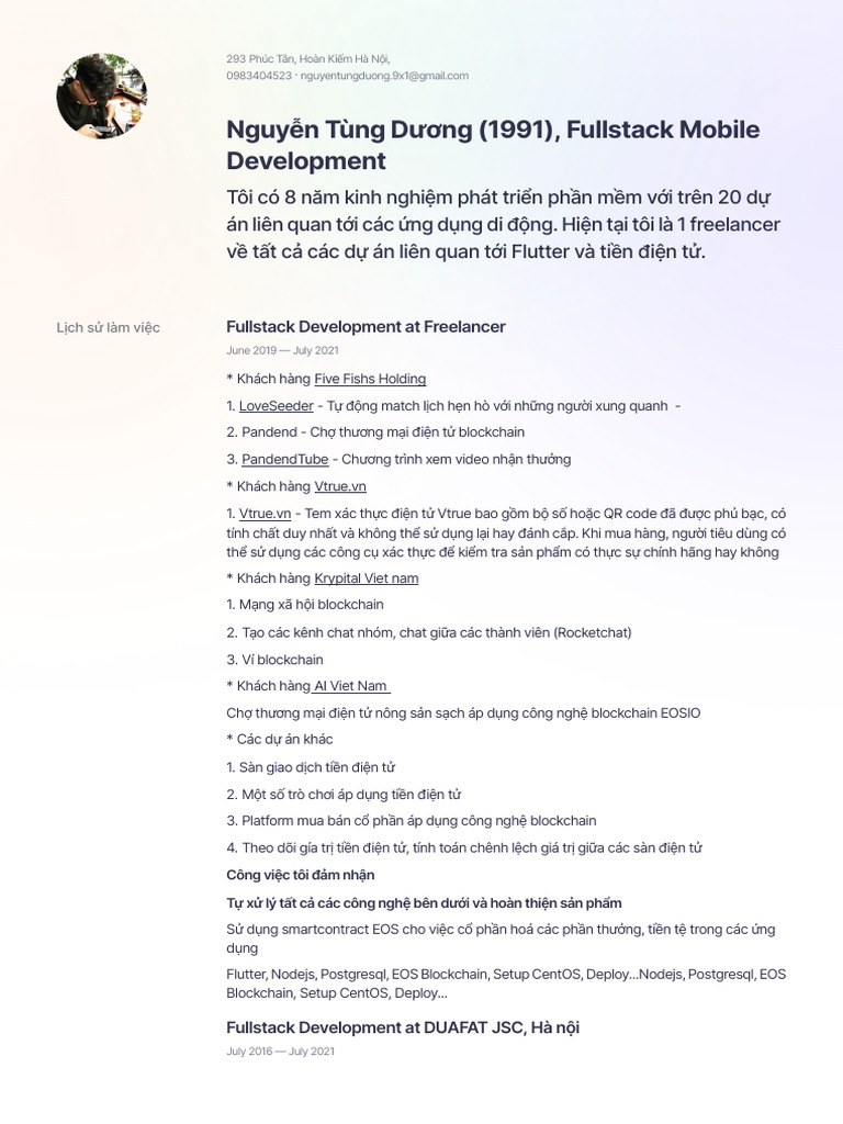 Nguyễn_Tùng_Dương_Flutter_Fullstack | PDF