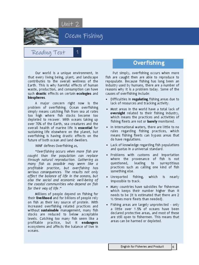 Unit 2 - Overfishing | PDF | Overfishing | Natural Environment