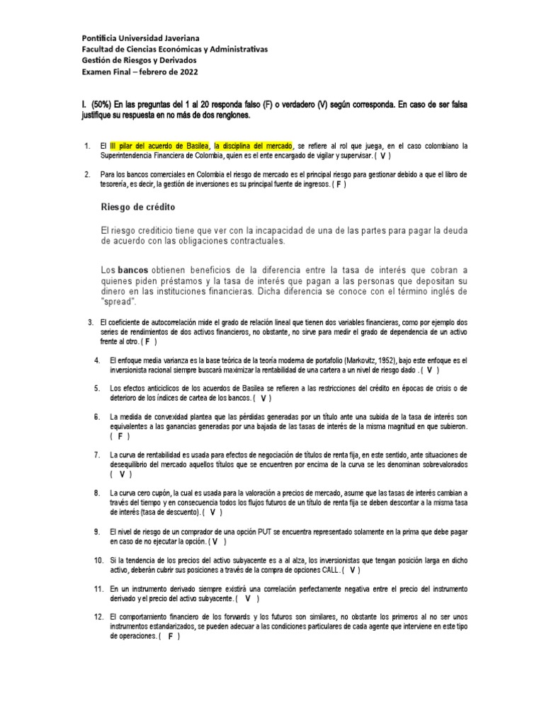 Examen Final - 2022 | Descargar gratis PDF | Opción (Finanzas) | Inversiones
