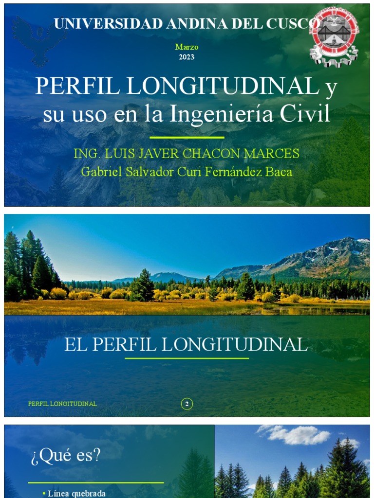 PERFIL LONGITUDINAL y Su Uso en La Ingeniería | PDF | Ingeniería