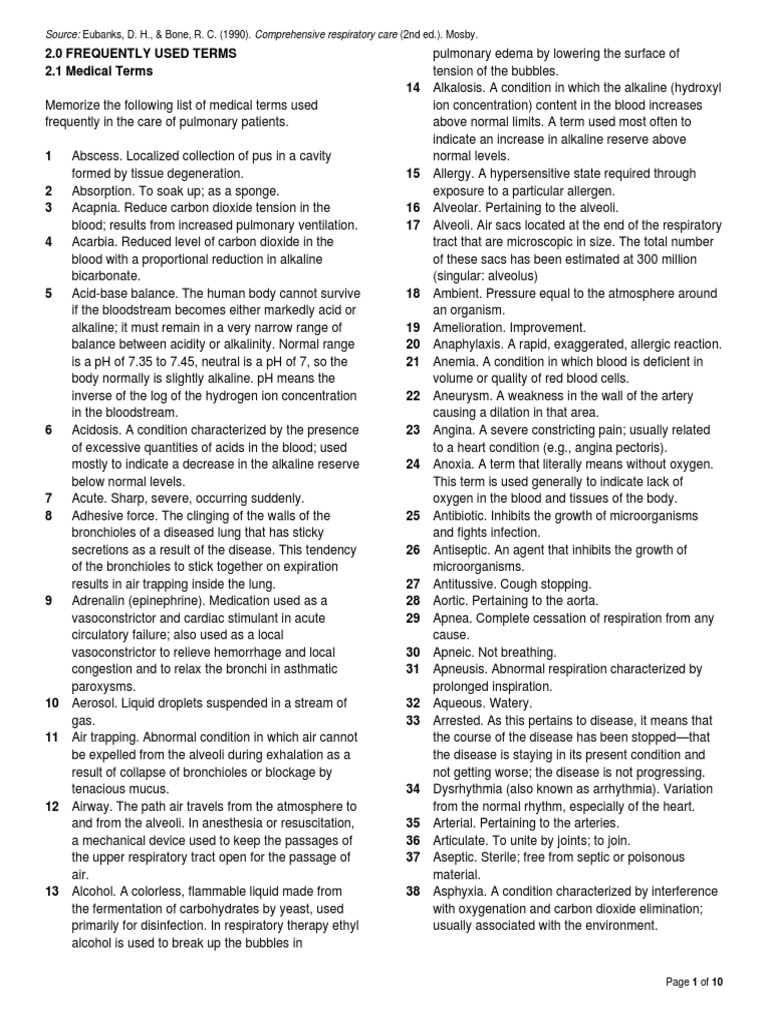 Med Term Handout For Finals Pdf Lung Respiratory Tract