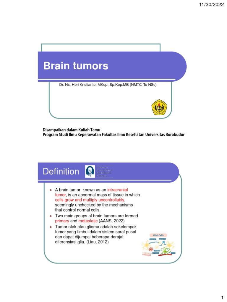 Tumor Otak | PDF | Brain Tumor | Cancer