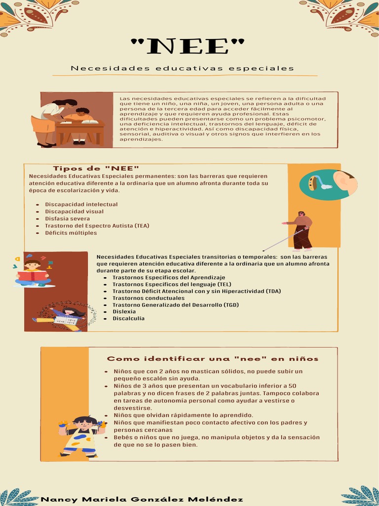 Necesidades Educativas Especiales: Tipos de "NEE" | PDF | Desorden ...