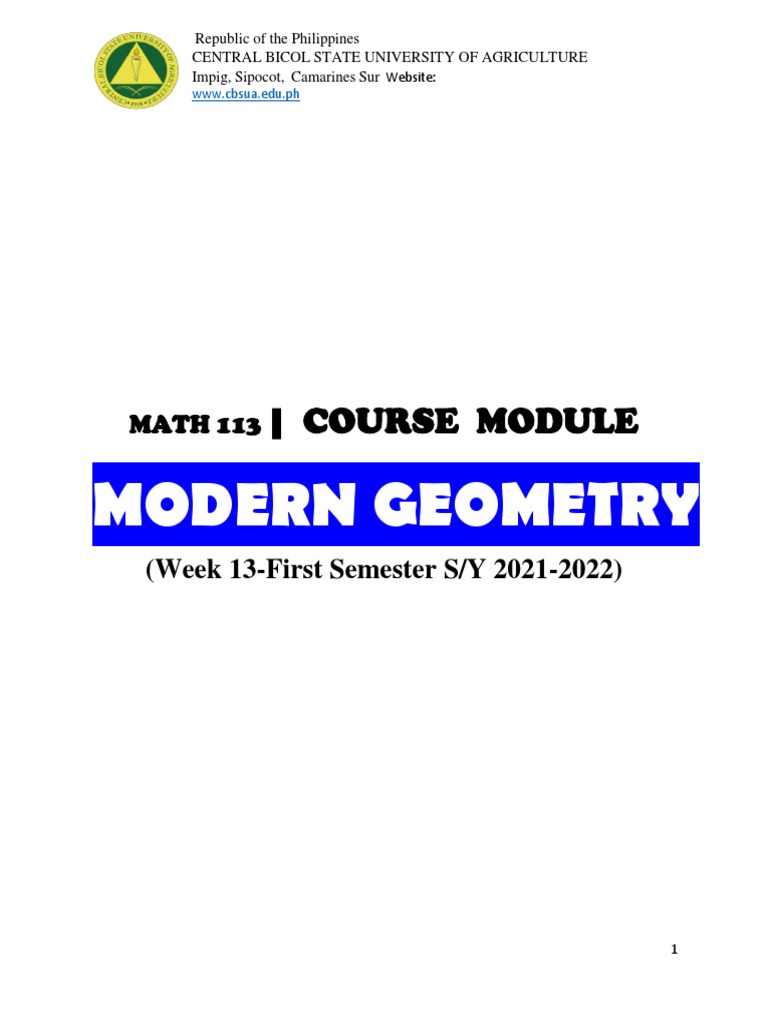 Module Week 13 Transformation MHNDS 1 | PDF | Geometry | Non Euclidean Geometry