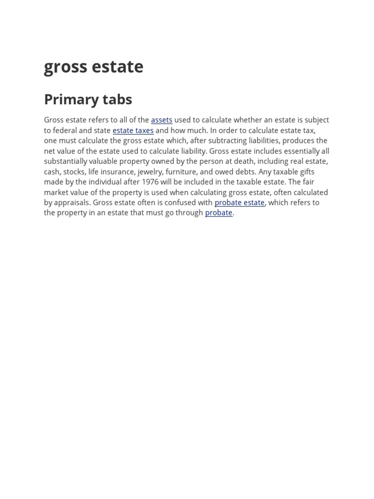 Gross Estate | PDF