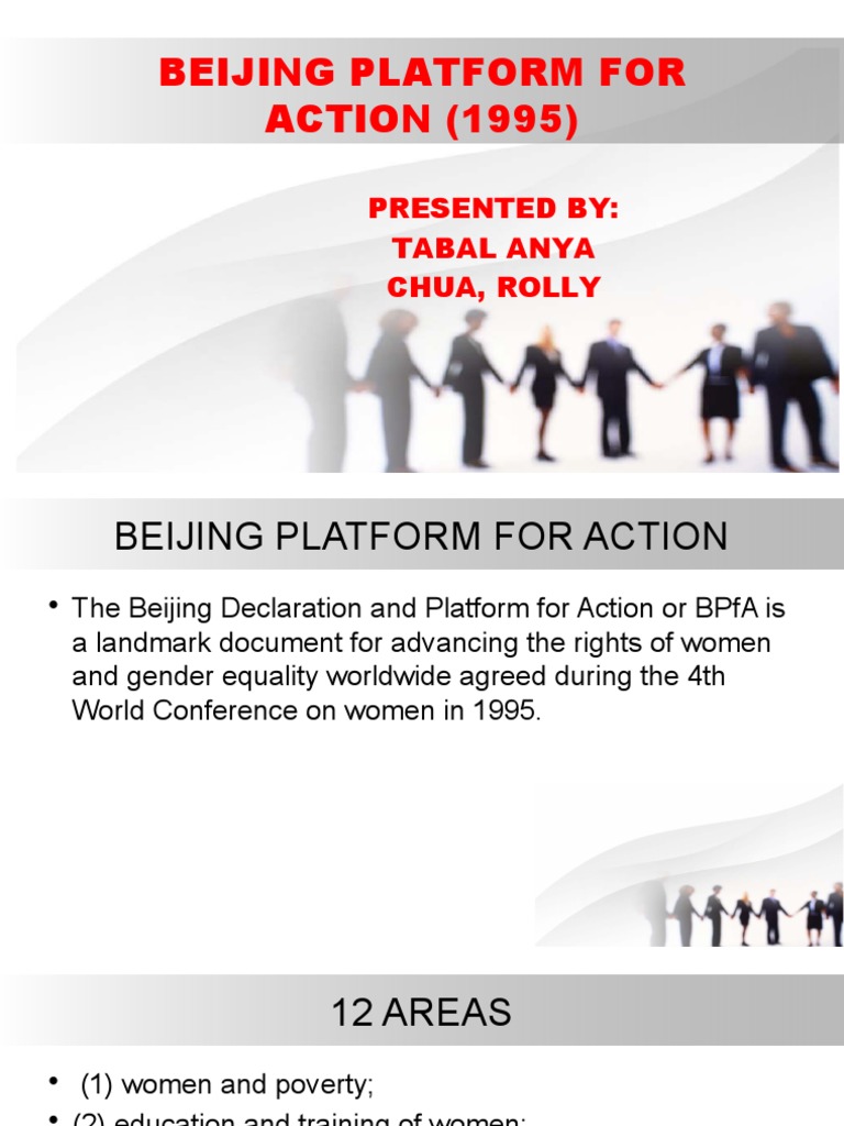 Beijing Platform For Action | PDF Beijing Platform For Action | PDF