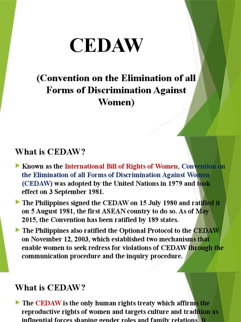 Cedaw Report 1 | PDF | Convention On The Elimination Of All Forms Of Discrimination Against ...