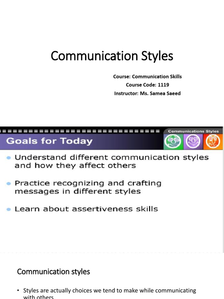 Communication Styles | PDF