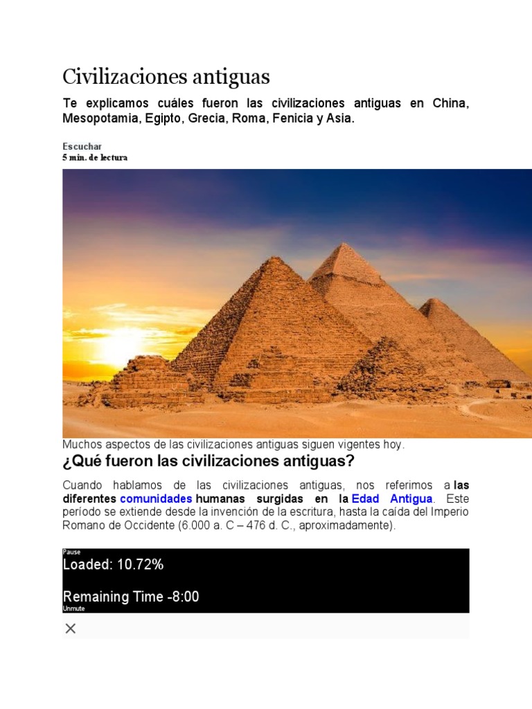 Civilizaciones Antiguas: China, Mesopotamia, Egipto, Grecia y Roma ...