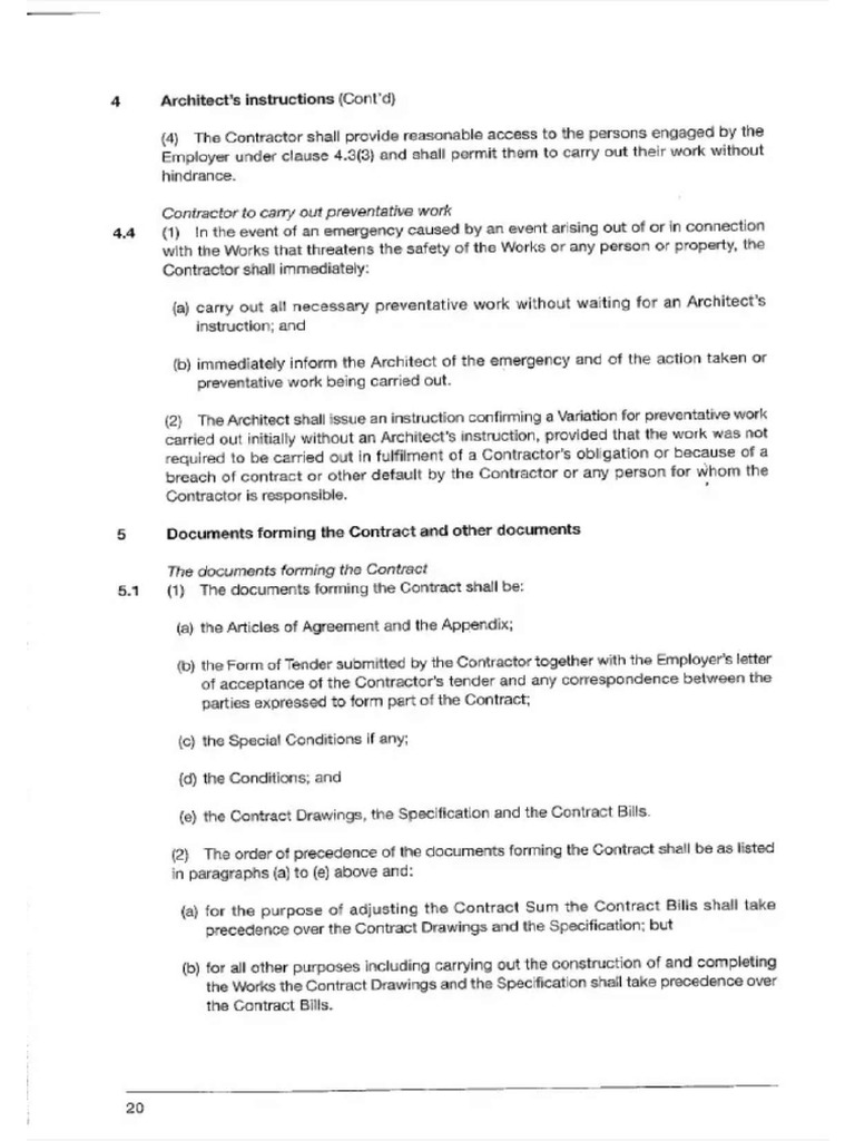 HK Standard Form of Contract With Quantities - 2 | PDF