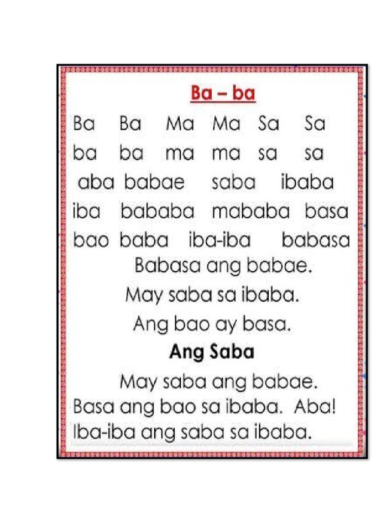Babasahin para Sa Mga Non-Readers | PDF
