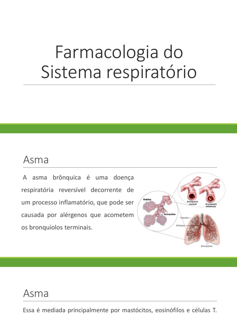 Farmacologia Do Sistema Respiratório | PDF | Alergia | Asma