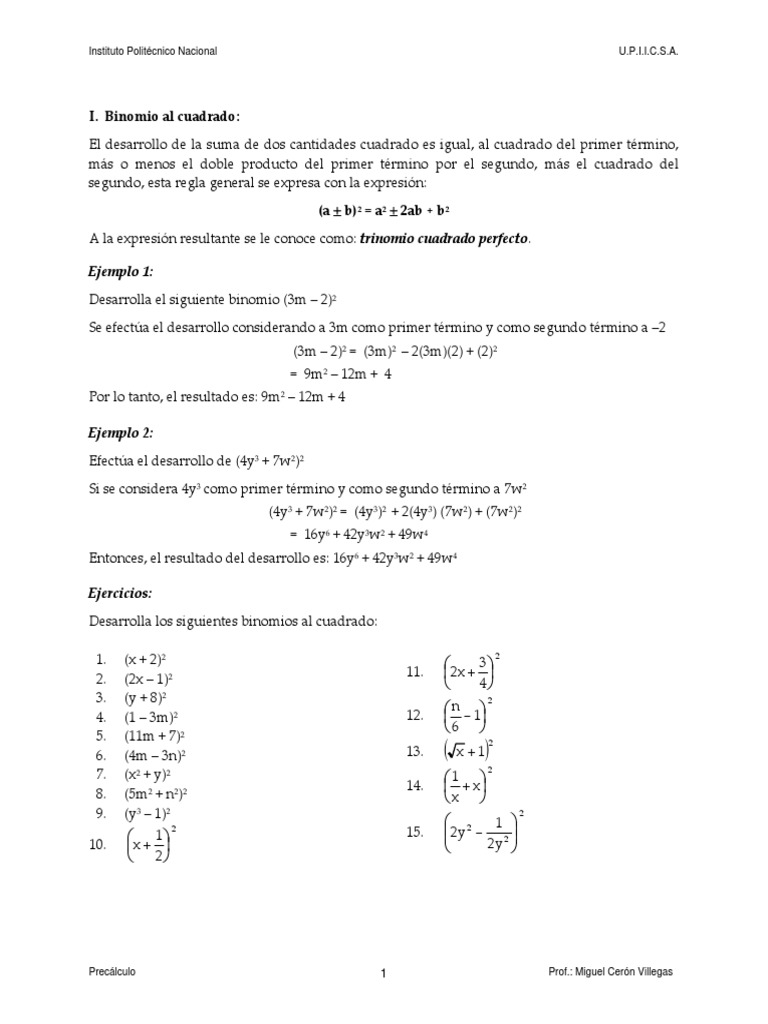 Material Precálculo | PDF | Factorización | Ecuaciones