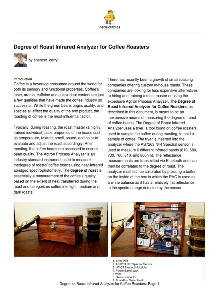 Degree of Roast Infrared Analyzer For Coffee Roast | PDF