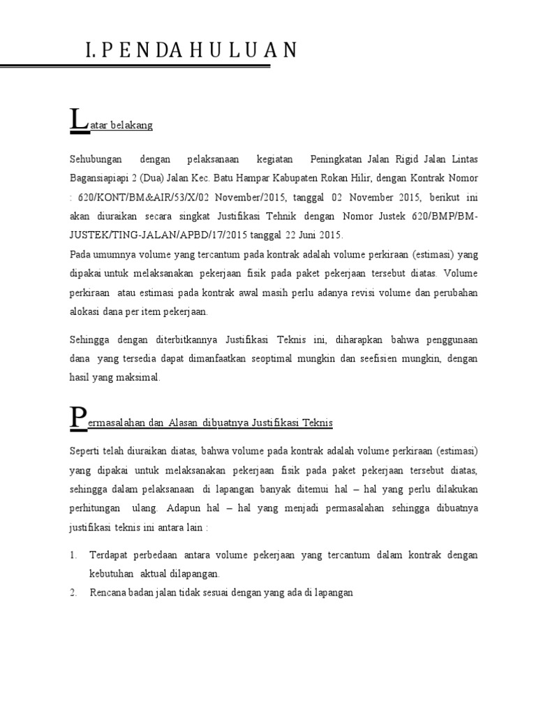Contoh Justek Terbaru | PDF