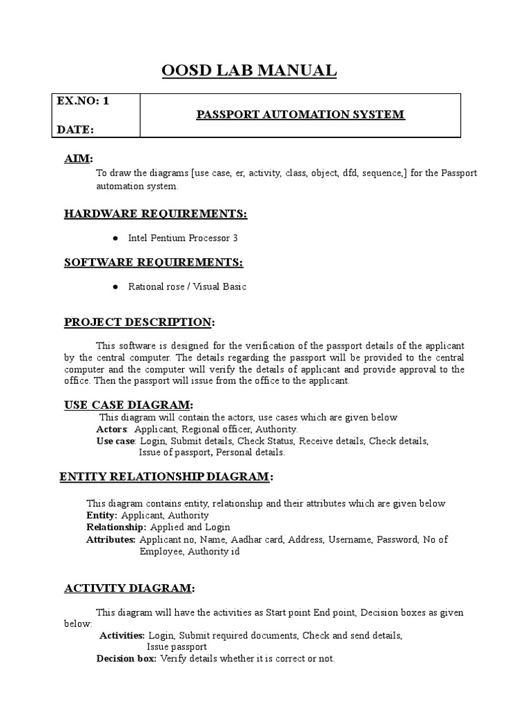 OOSD Record | PDF | Use Case | User (Computing) OOSD Record | PDF | Use Case | User (Computing)