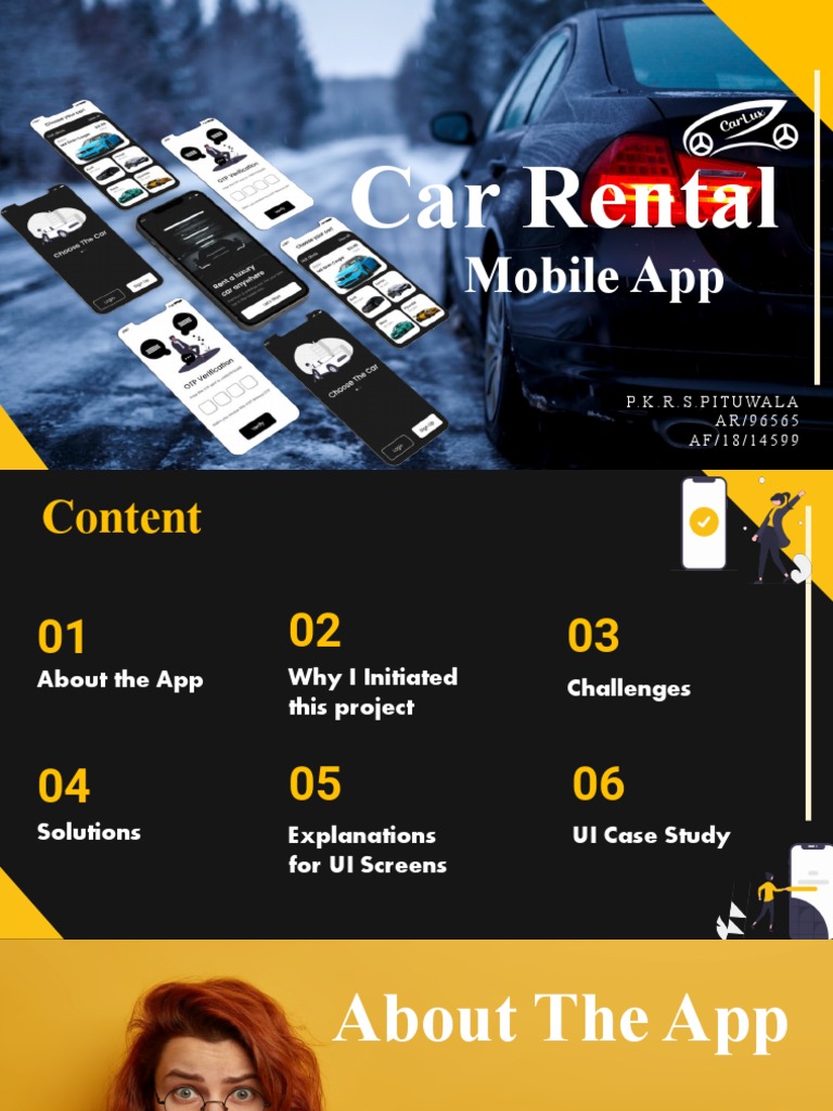 Lux Car Rental mobile app UI case study | PDF | Mobile App ...