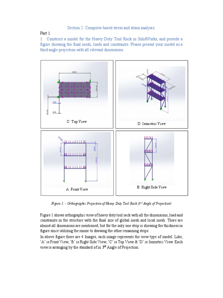 Heavy Duty Tool Rack | PDF | Stress (Mechanics) | Finite Element Method