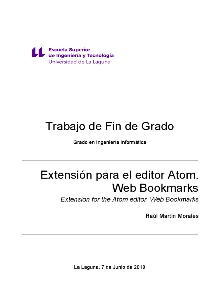 Extension para El Editor Atom. Web Bookmarks | PDF | HTML | Script Java