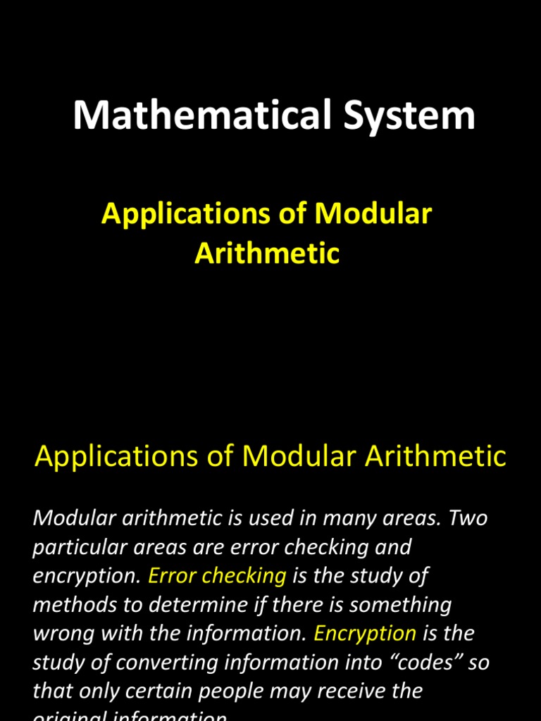 Mathematical System (Applications) | PDF | Encryption | Cipher