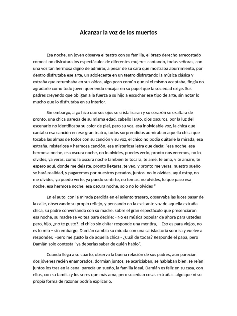 Alcanzar La Voz de Los Muertos | PDF | Verdad