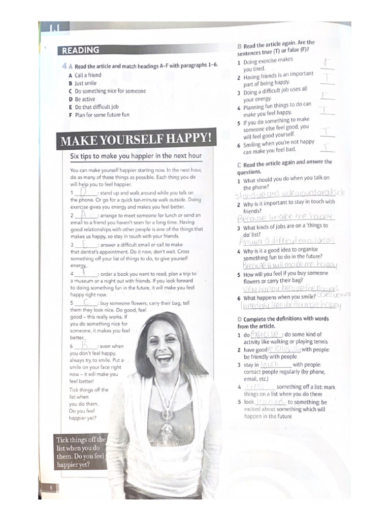 Workbook Units 1 & 2 | PDF