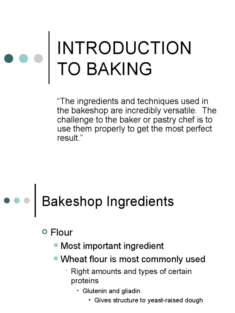 Introduction To Baking | Download Free PDF | Flour | Breads