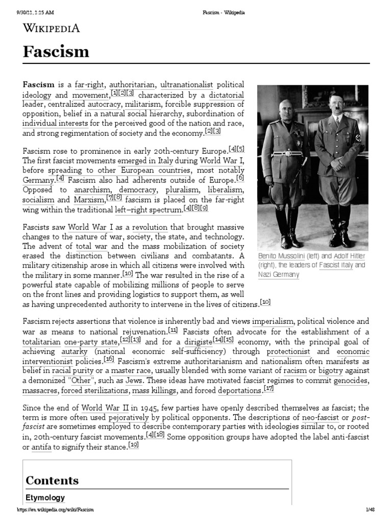 Fascism and Its History | PDF | Fascism | Philosophical Theories