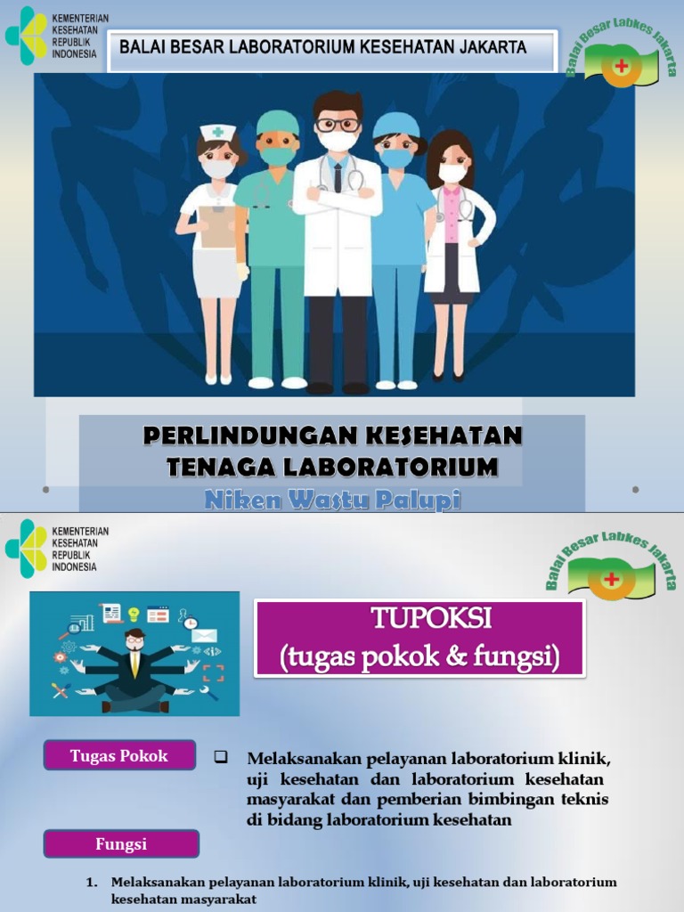 PERLINDUNGAN KESEHATAN TENAGA LABORATORIUM BBLK JAKARTA by Diana | PDF