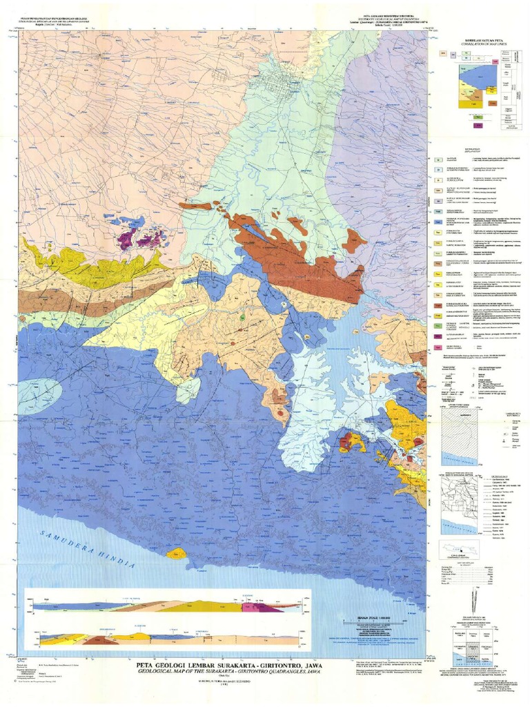 15 - Peta Geologi Skala 100.000 Lembar Surakarta-Giritontro1 | PDF