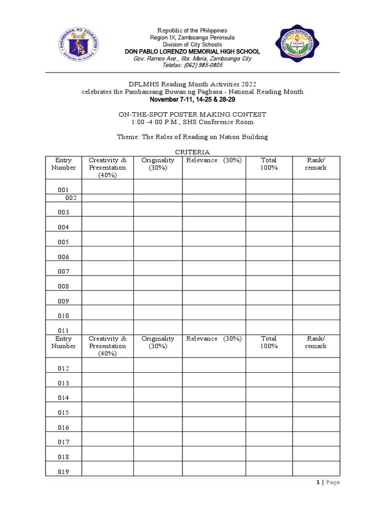 Rubric Poster Making | PDF