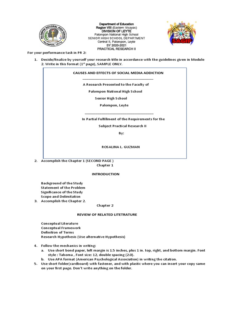 Performance Task PR 2 | PDF | Psychology