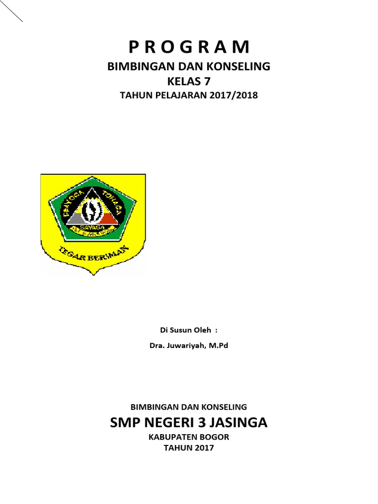 Contoh Program BK SMP Sesuai Pop BK Kelas 7 | PDF