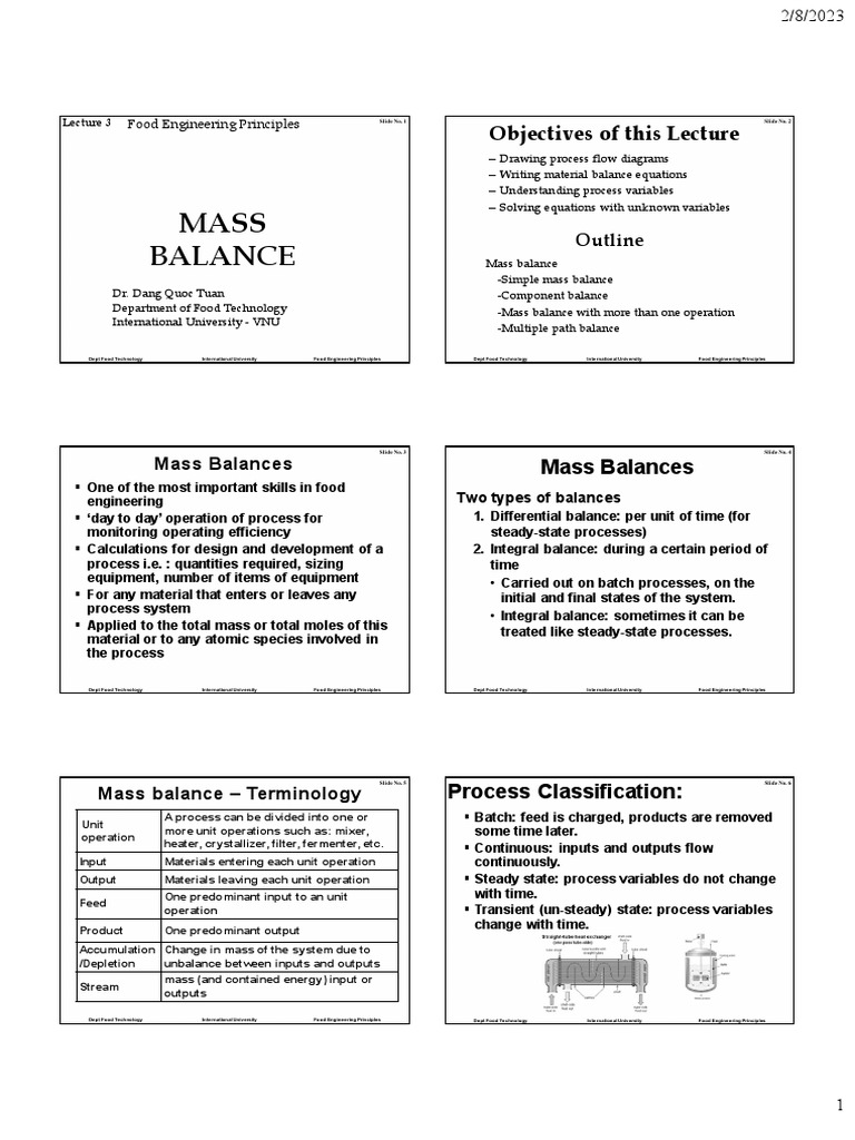 FE Lec3 Mass Balance | PDF | Acetic Acid | Sucrose