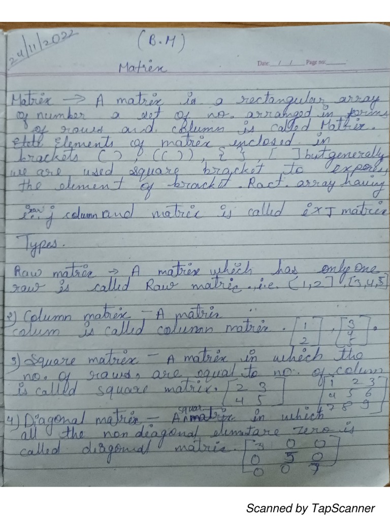 Mathematics Notes | PDF