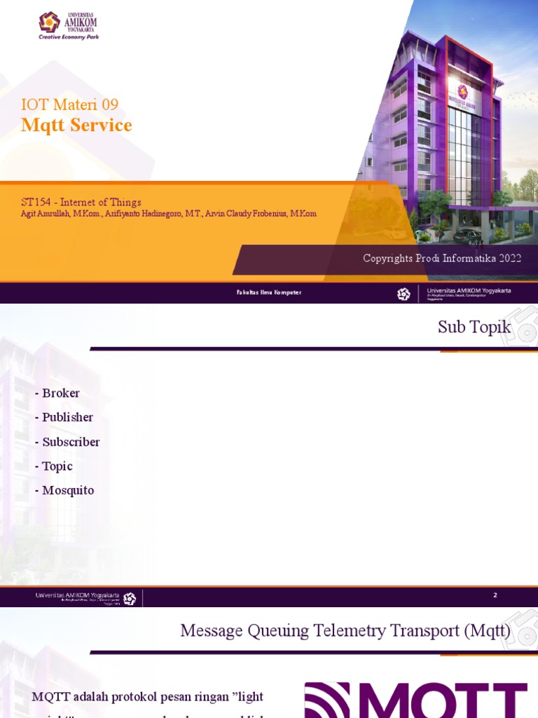 Materi 9 - MQTT Service | PDF
