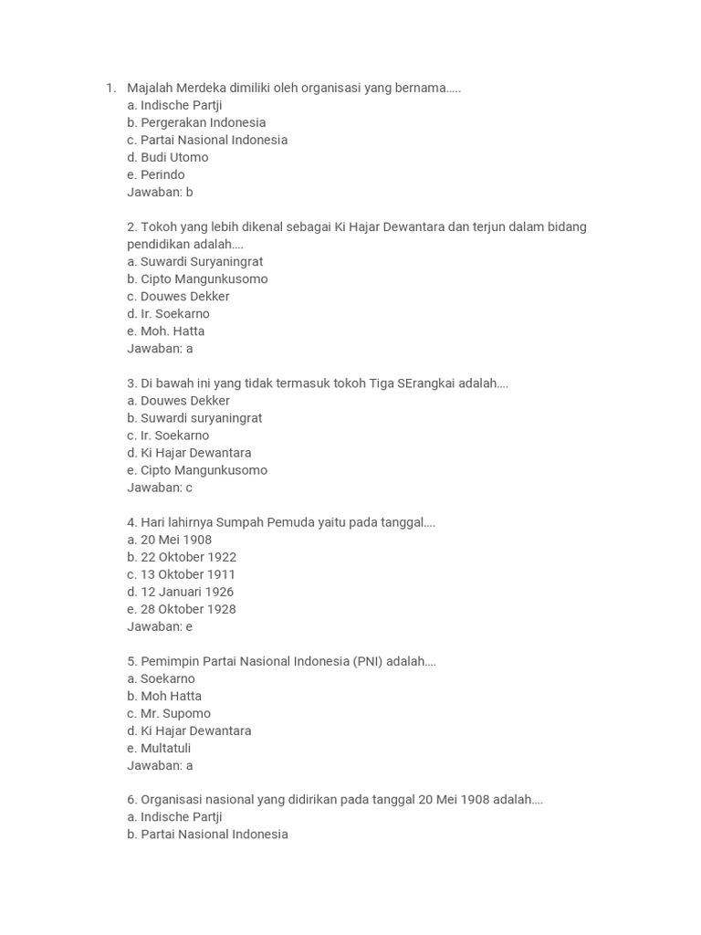 Soal Sejarah Kelas Xi Ulp 1 | PDF