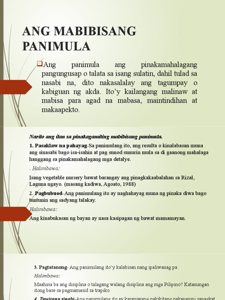 Ang Mabibisang Panimula | PDF