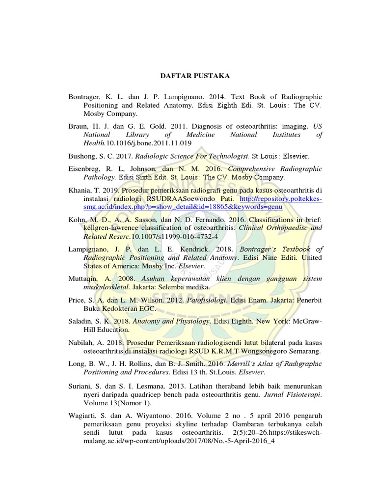Pemeriksaan Genu Skyline pada Osteoarthritis | PDF | Social Science ...