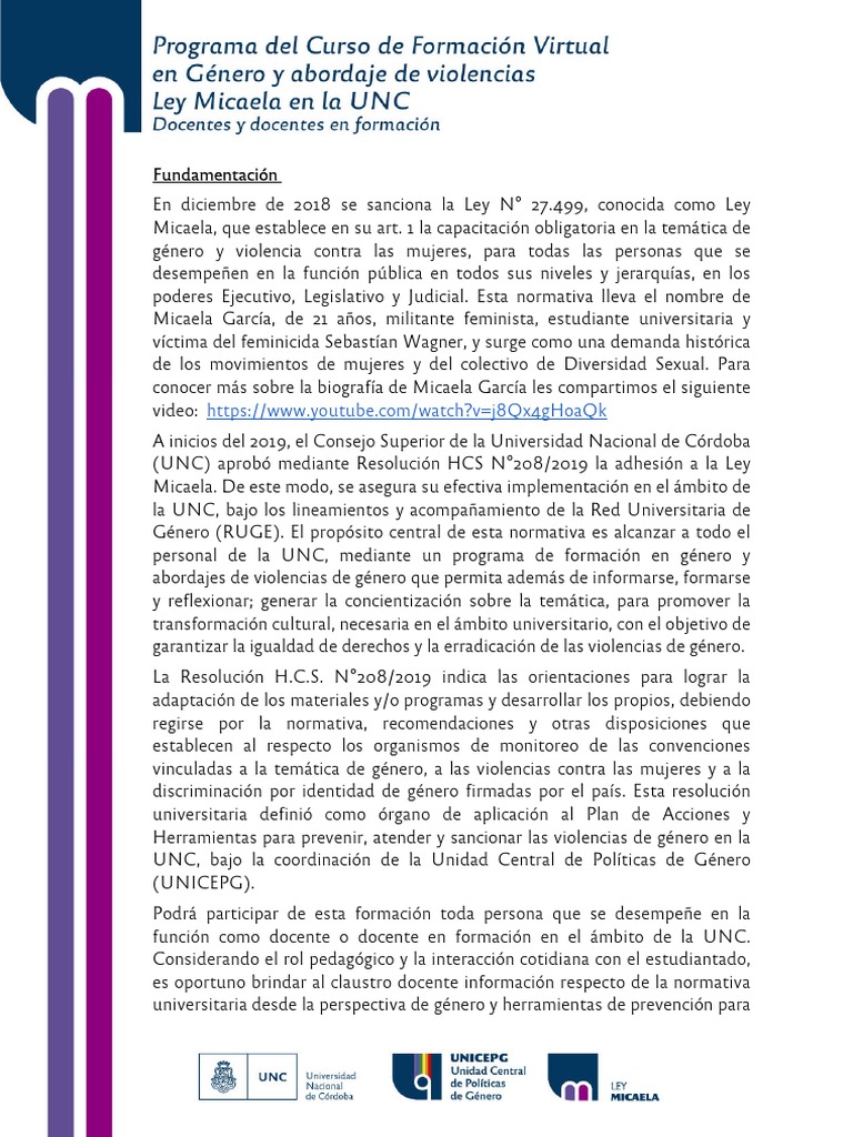 Ley Micaela | PDF | Género | Estudios de género
