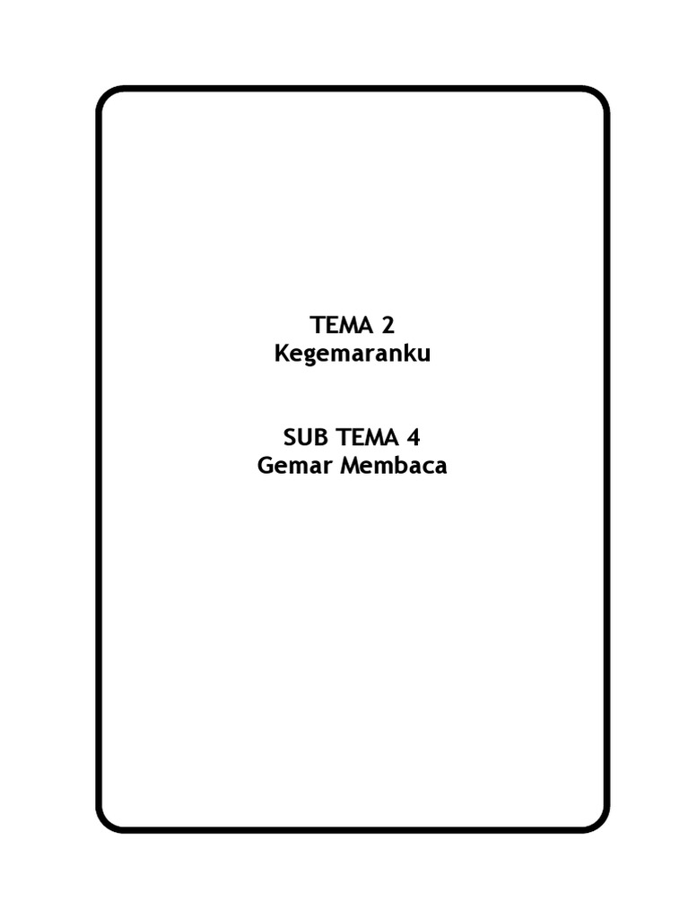 RPP Tema 2 Sub Tema 4 | PDF