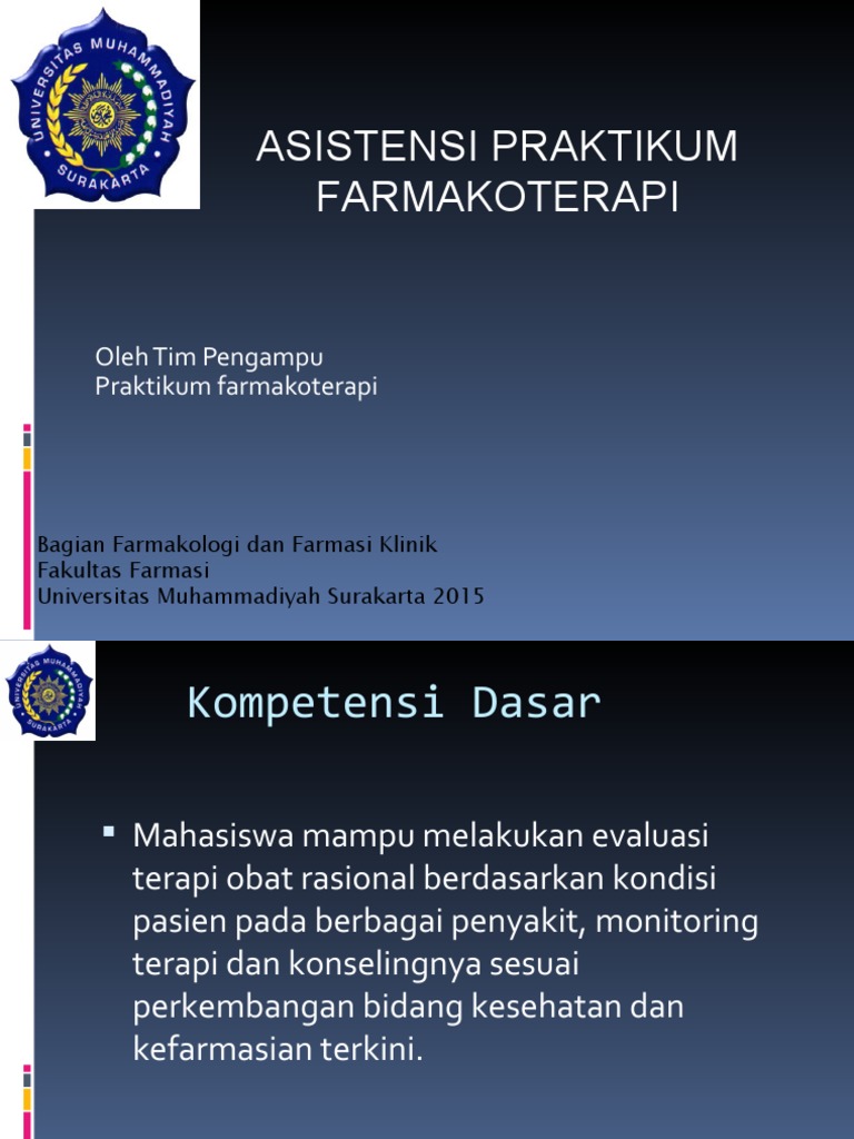 Praktikum Farmakoterapi: Panduan dan Evaluasi | PDF | Kesehatan Holistik