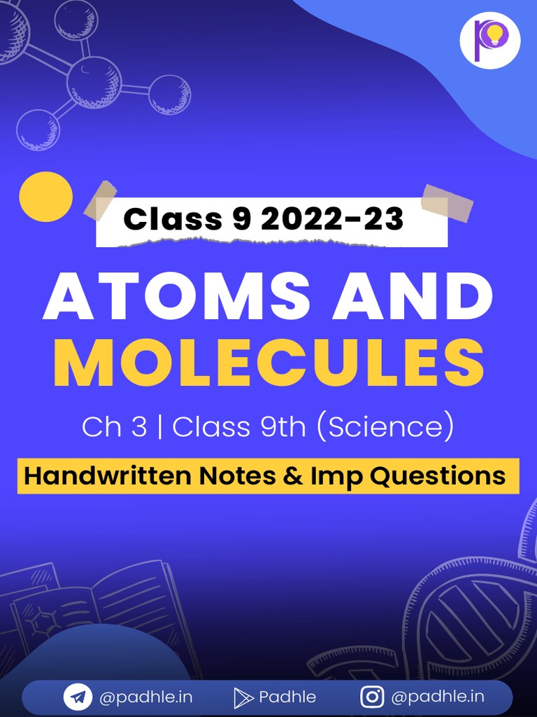 Atoms and Molecules - Padhle 9th Science Notes | PDF