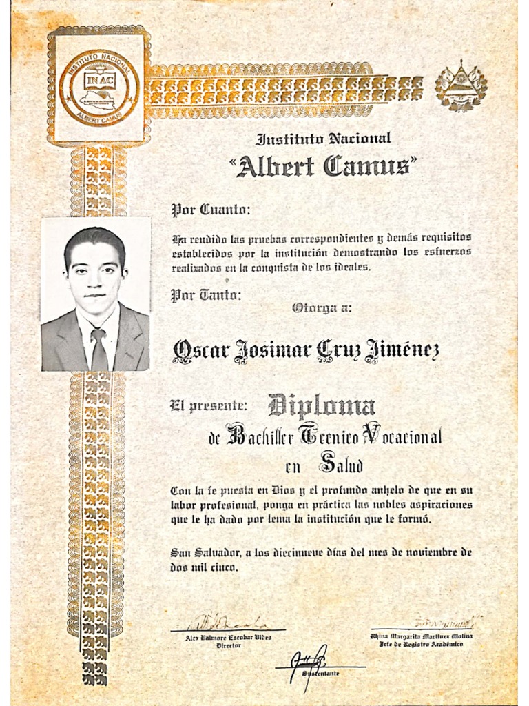 Diploma Bachiller | PDF