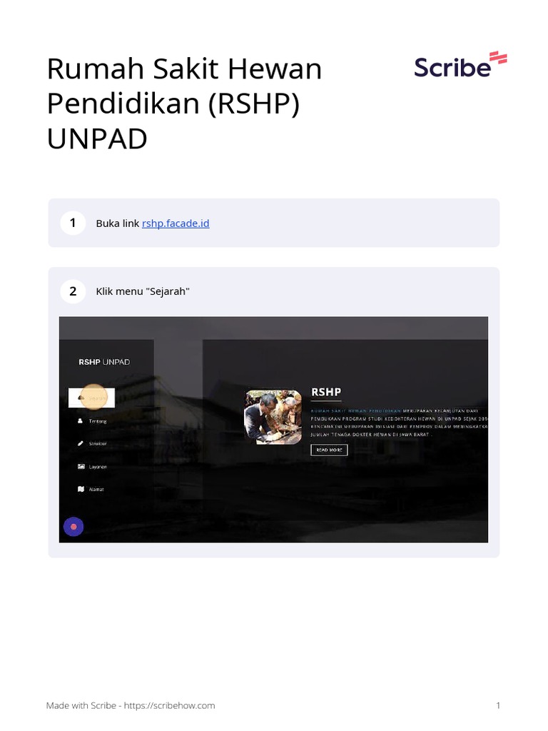 Rumah Sakit Hewan Pendidikan RSHP UNPAD | PDF