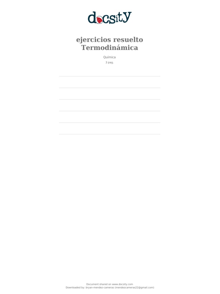 Docsity Ejercicios Resuelto Termodinamica | PDF | Presión | Agua