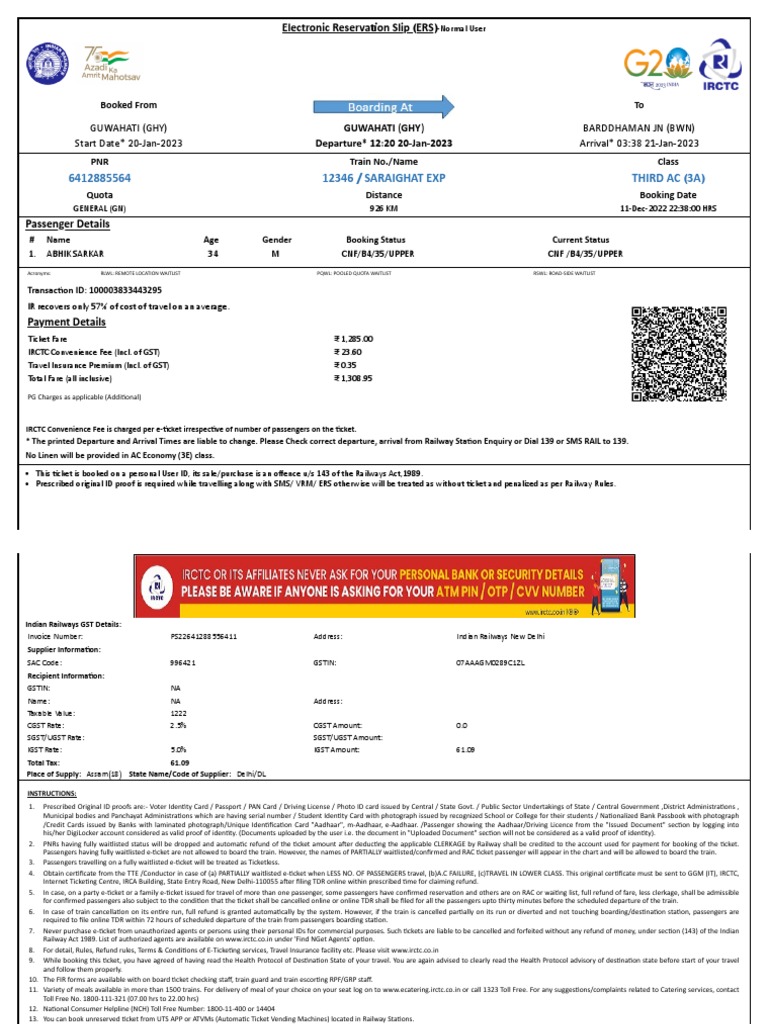 Back Ticket | PDF | Identity Document