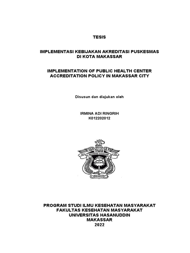 Contoh Tesis Akreditasi | PDF